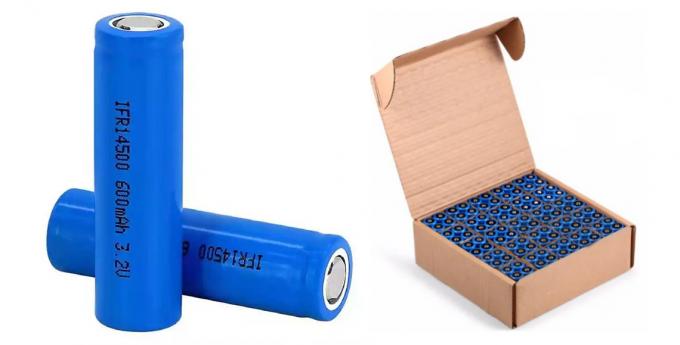 14500 Baterai Lithium Lifepo4 Isi Ulang Baterai Li Besi Fosfat 3.2V 600mAh